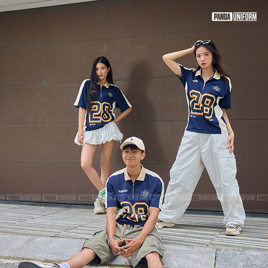 Polo cổ zip BST Crewmate Xanh tím than x Be 2 – Panda Uniform – Đồng ...